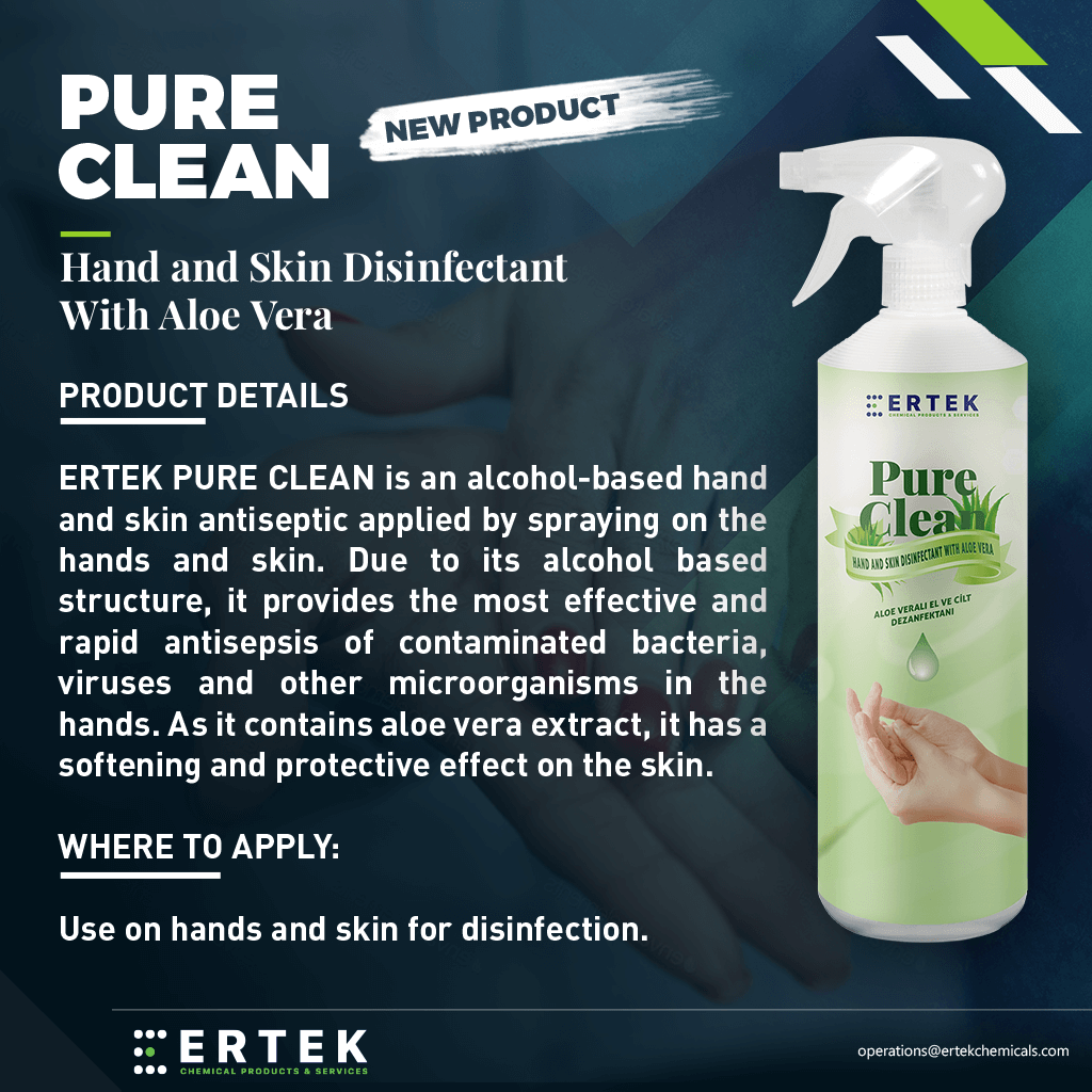 Pure Clean | Hand and Skin Disinfectant With Aloe Vera | Ertek ...